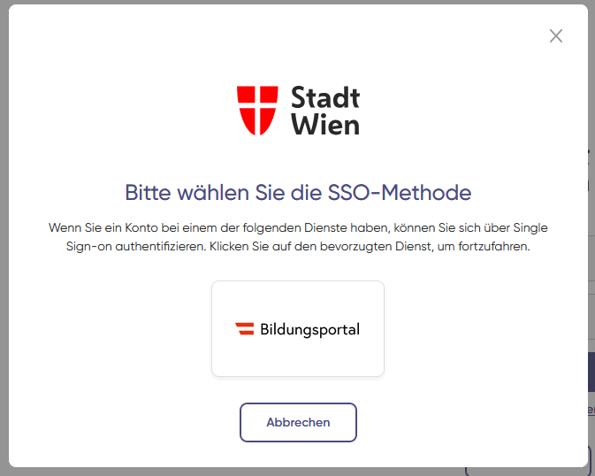 Aktivierung der Einrichtung über die Landingpage (WiBi)